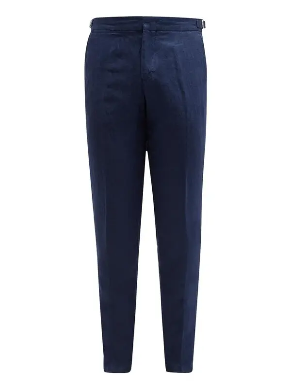 Orlebar Brown Griffon Linen Trousers - Navy