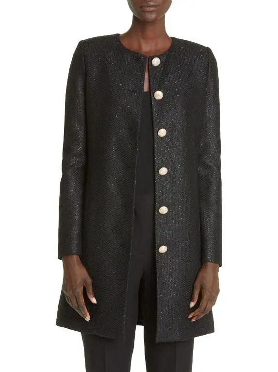St. John Sequin Embellished Jacket - Black