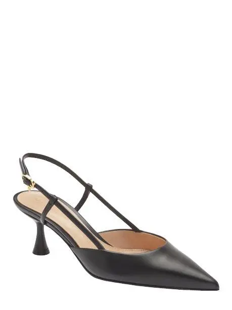 GIANVITO ROSSI Kitten Heel Slingback Pumps - Black
