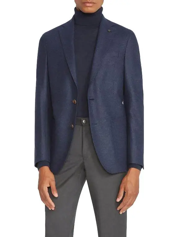 JACK VICTOR Darwin Solid Cashmere Sport Coat - Blue