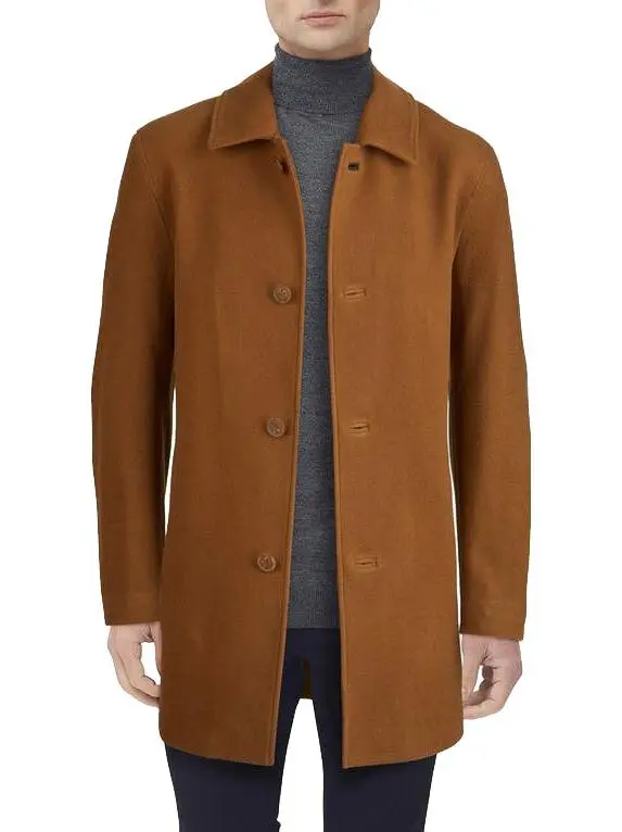 Cole Haan Wool-blend Overcoat - Camel