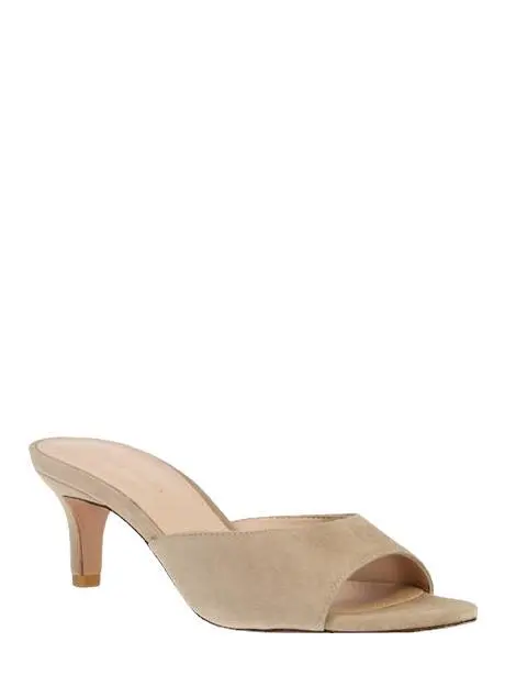 Pelle Moda Balin Kitten Heel Slide Sandal - Mushroom