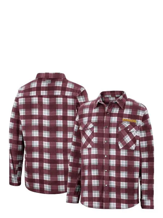 COLOSSEUM Loyola Chicago Ramblers Plaid Full-snap Shirt Jacket - Maroon
