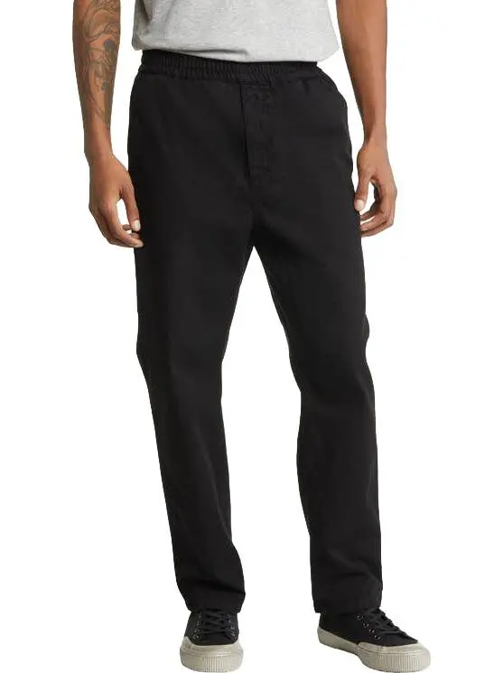 Carhartt Work In Progress Flint Straight Leg Twill Pants - Black