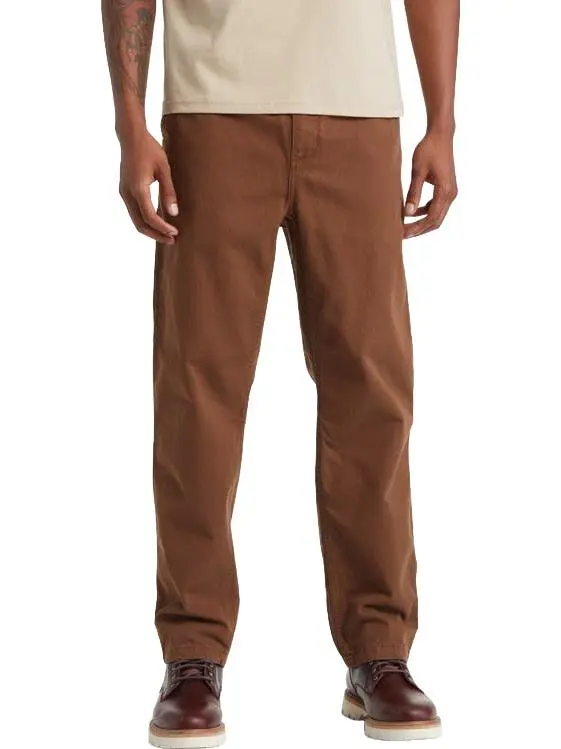 Carhartt Work In Progress Flint Straight Leg Twill Pants - Tamarind Garment Dyed
