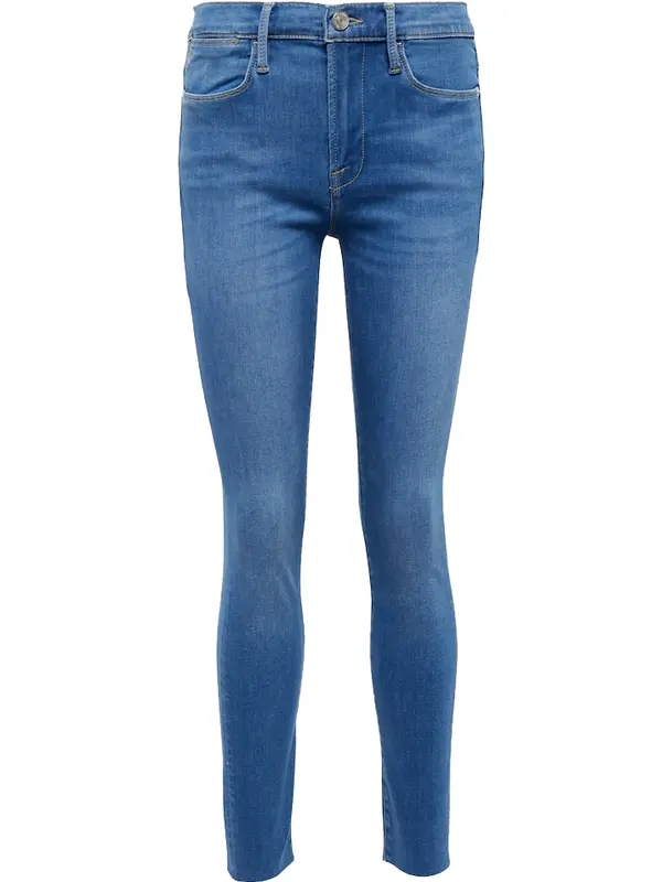 FRAME Le High Skinny Raw After Jeans - Blue