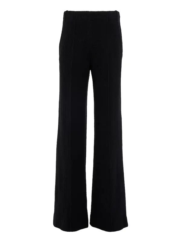 Chloé High-rise Flared Virgin Wool Pants - White