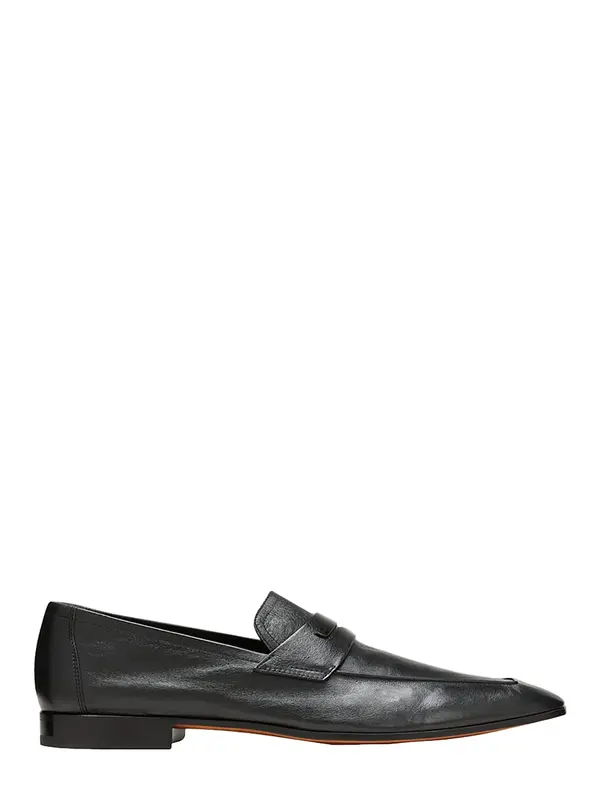 Berluti Lorenzo Kangaroo Leather Loafers - Nero