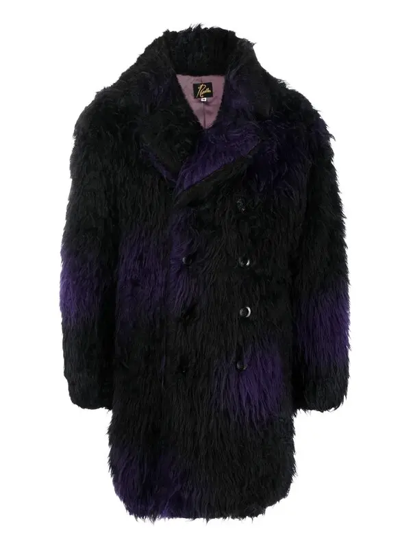 Needles Faux-fur Overcoat - Black