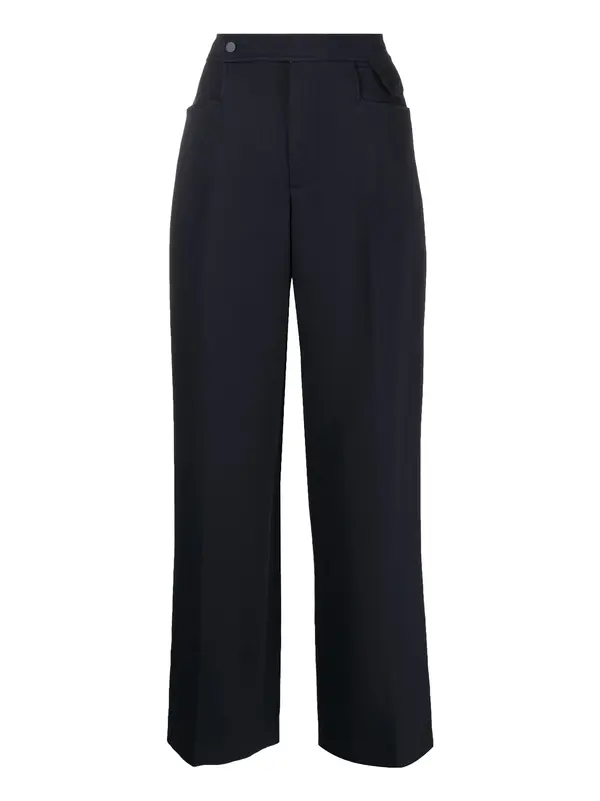 LOW CLASSIC Pocket-point Wide-leg Trousers - Blue