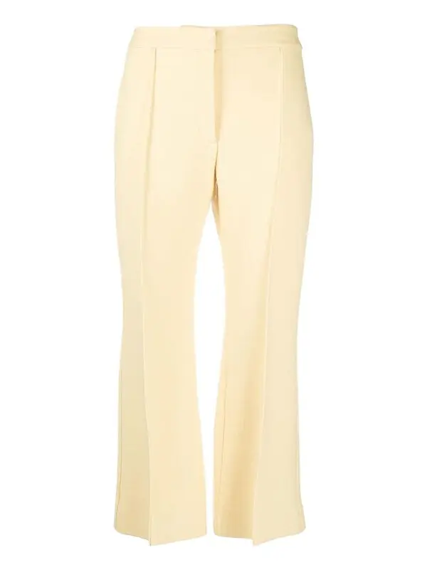 JIL SANDER Flared Cropped Trousers - Yellow