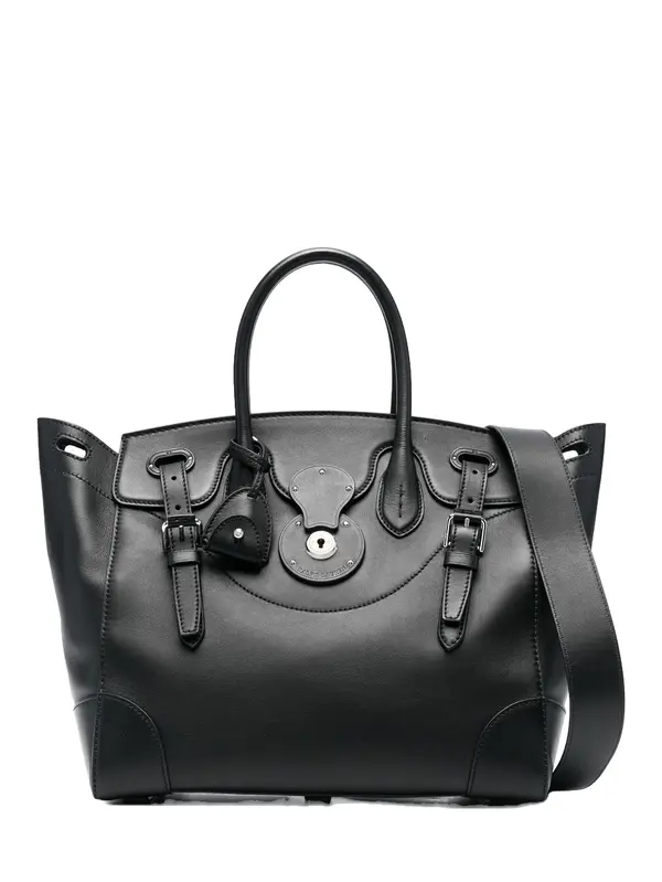 Ralph Lauren Embossed-logo Detail Tote - Black
