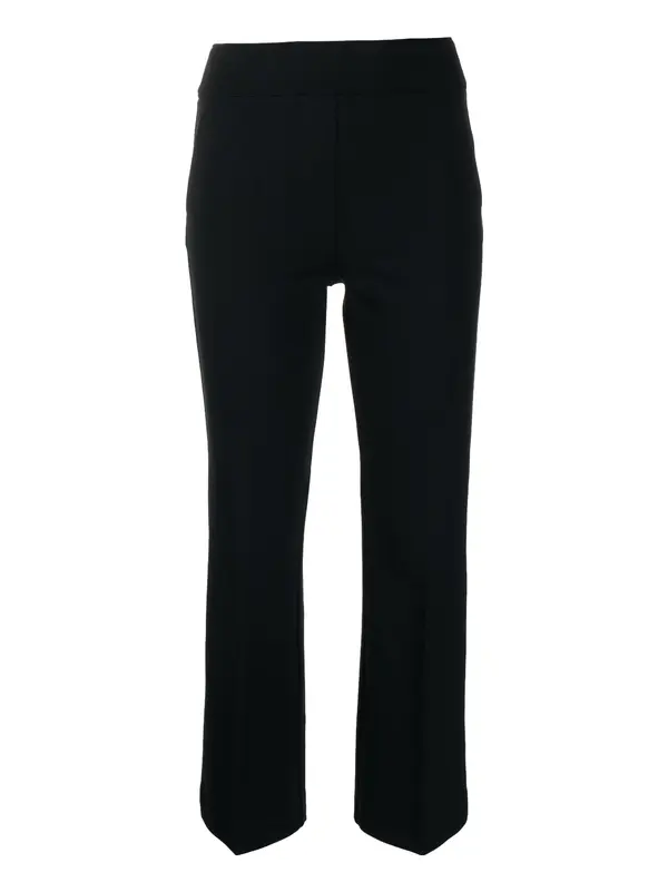 Spanx Cropped Straight-leg Trousers - Black