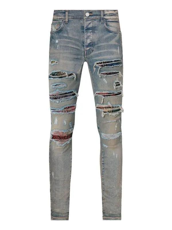 Amiri Thrasher Rainbow Paisley Jeans - Blue