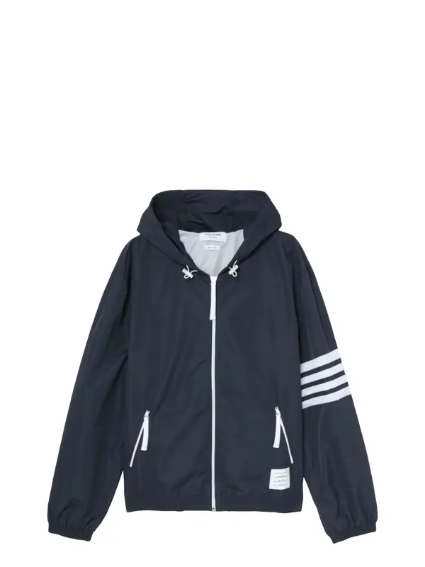 Thom Browne 4-bar Stripe Hooded Jacket - Blue