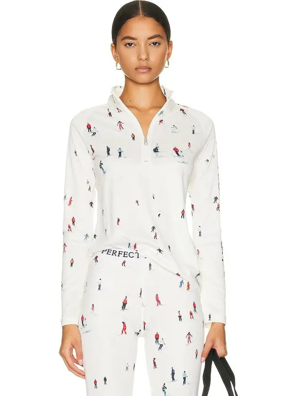 Perfect Moment Thermal Half Zip - Dede Ski Print