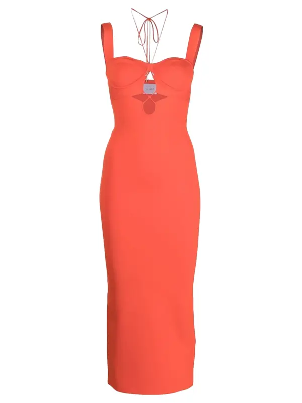 Galvan Kali Cutout-detail Dress - Red
