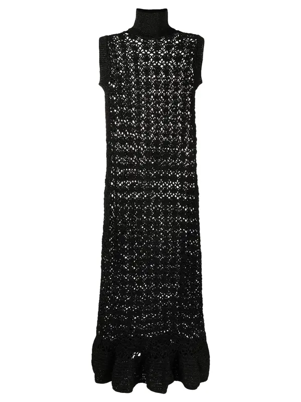 GANNI High-neck Sleeveless Dress - Black
