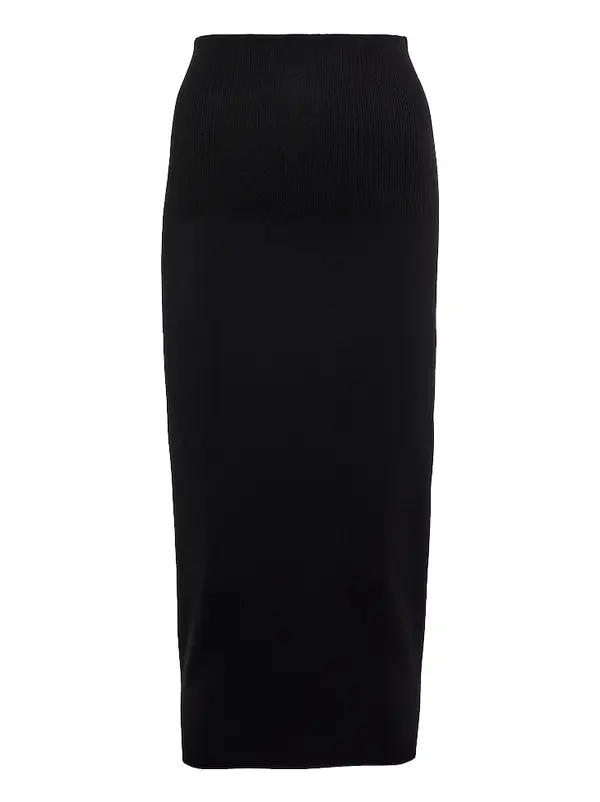 Victoria Beckham Body High-rise Knit Midi Skirt - Black