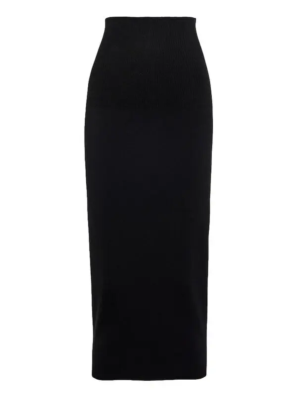 Victoria Beckham Body High-rise Knit Midi Skirt - Black