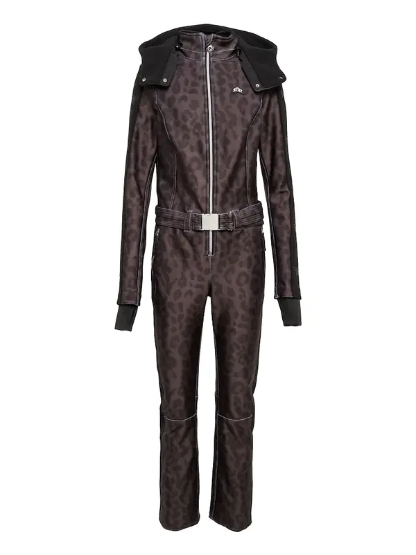 JETSET Magic Ghoster Leopard-print Ski Suit - Black
