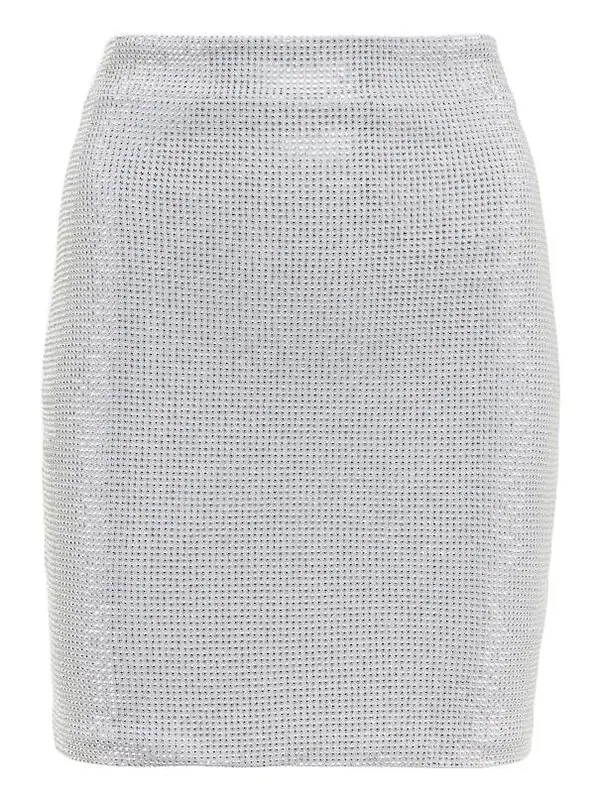 Balmain Embellished Miniskirt - Silver