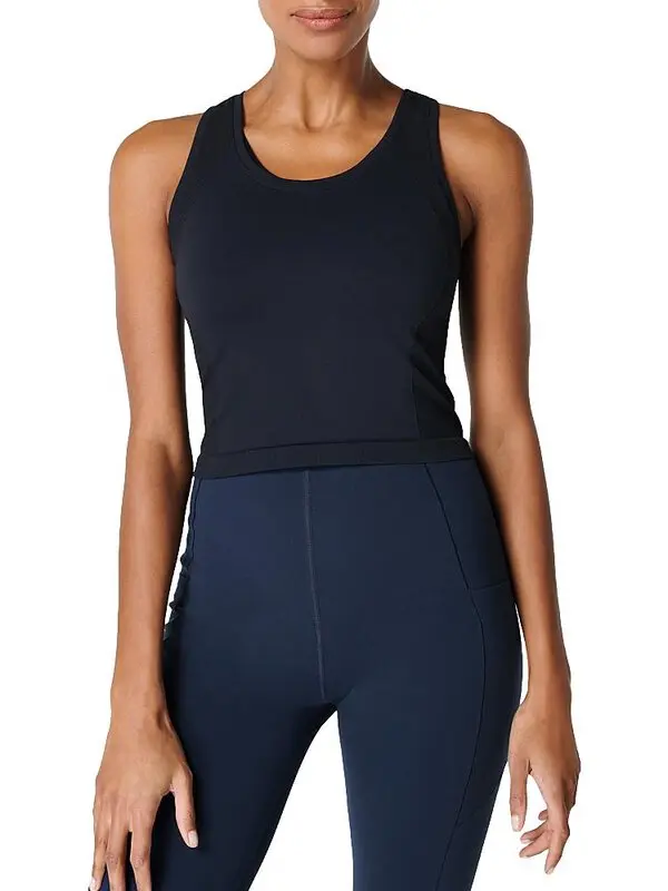 Sweaty Betty Athlete Seamless Cropped Tank Top - Black