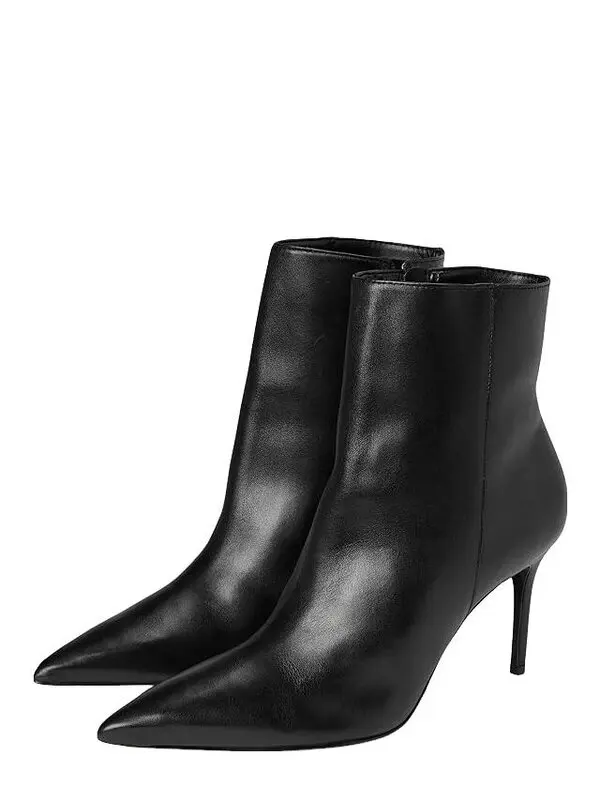 Schutz Mikki Pull-on Stiletto Boots - Black