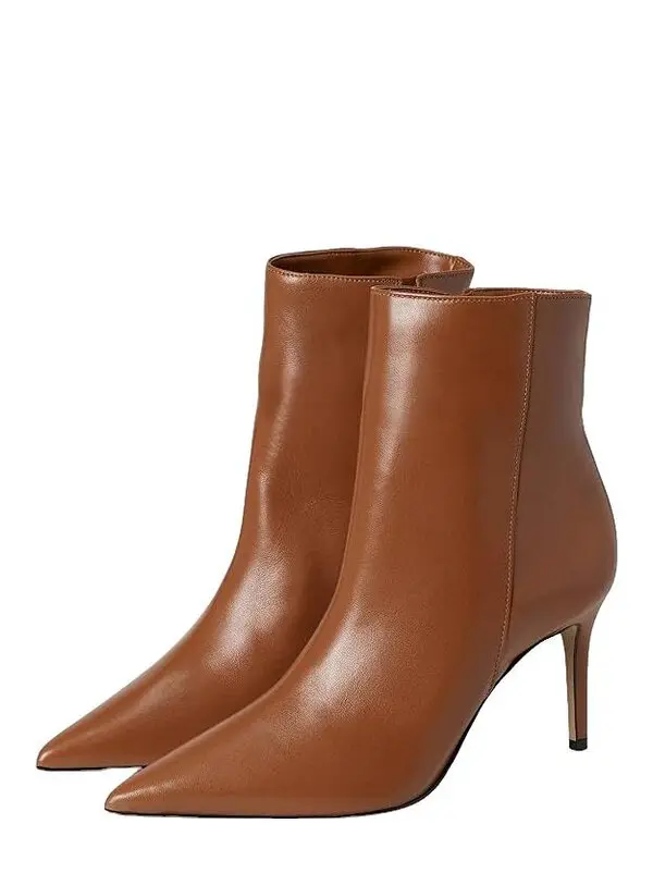 Schutz Mikki Pull-on Stiletto Boots - Tan