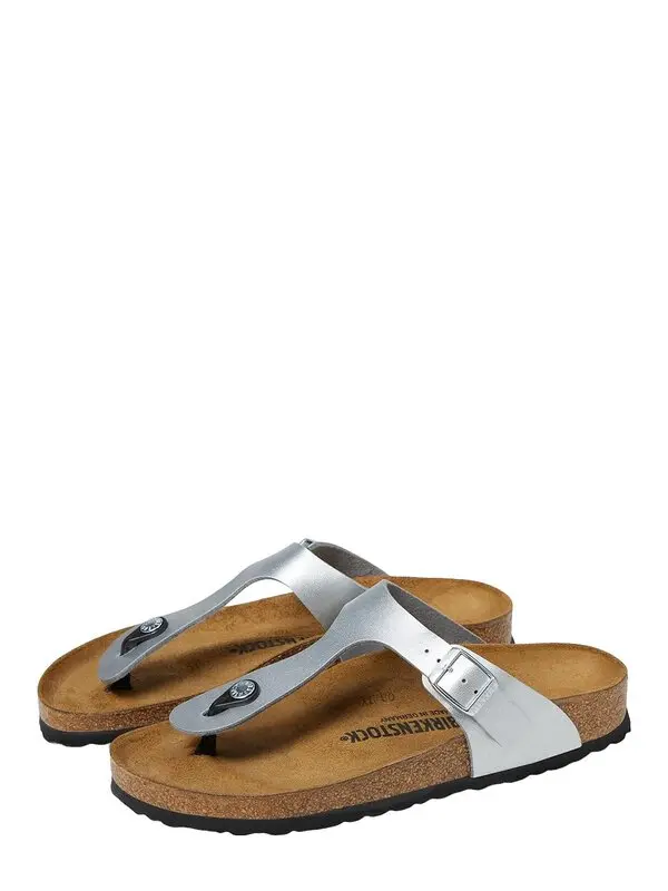 BIRKENSTOCK Gizeh Birko-flor Thong Sandals - Silver