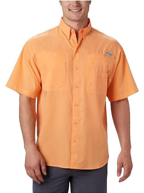 Columbia Tamiamitm Ii S/s Short Sleeve Button Up - Bright Nectar