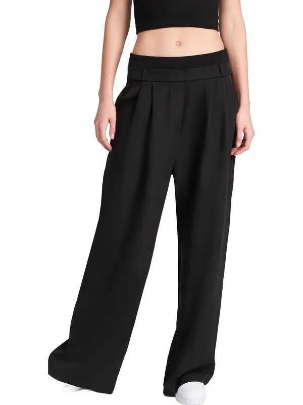 Lioness Schiffer Wide Leg Trousers - Black
