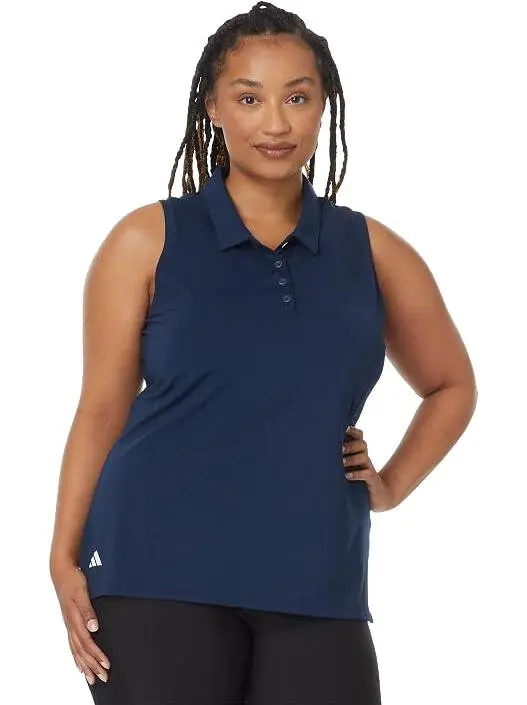 Adidas Ultimate365 Solid Sleeveless Golf Polo Shirt Clothing - Black