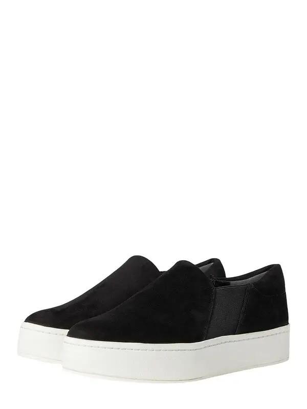 Vince Warren Leather Slip-on Platform Shoes - Black