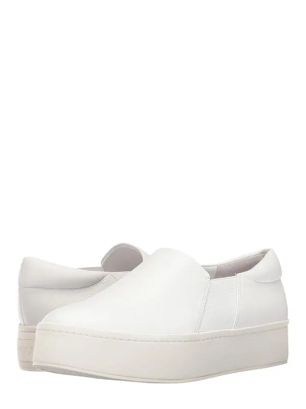Vince Warren Suede Slip-on Platform Shoes - White