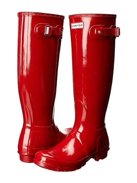 Hunter Original Tall Gloss Boots - Red