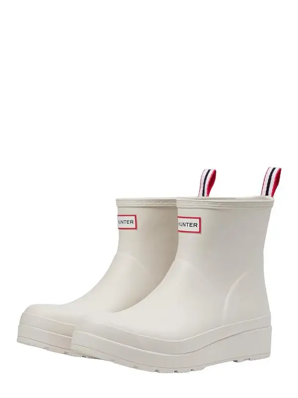 Hunter Play Short Boot Waterproof Rubber Rain Boots - Bone