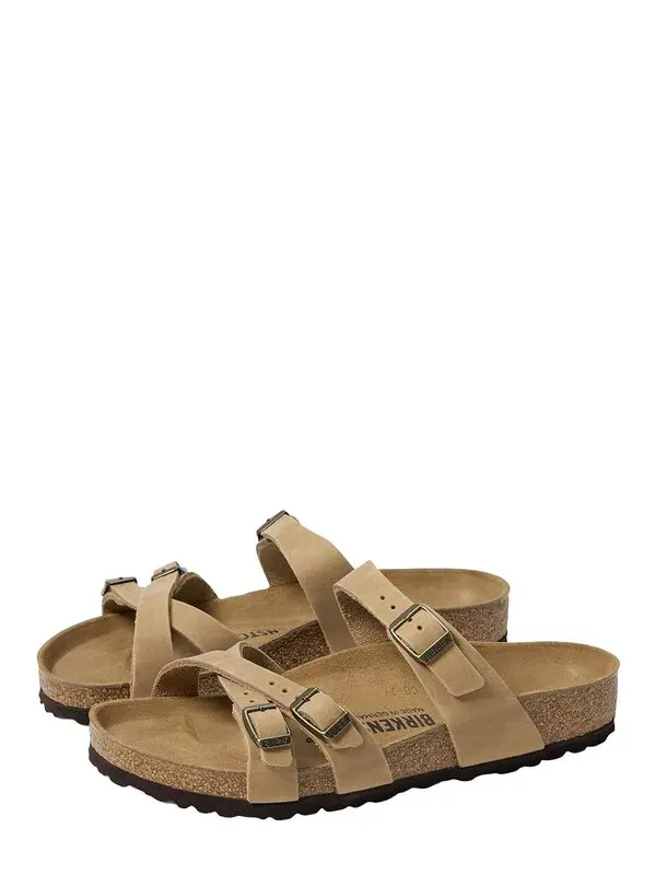 BIRKENSTOCK Franca Oiled Leather Sandals - Brown