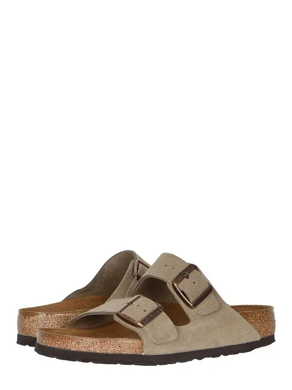 BIRKENSTOCK Arizona Suede Sandals - Taupe