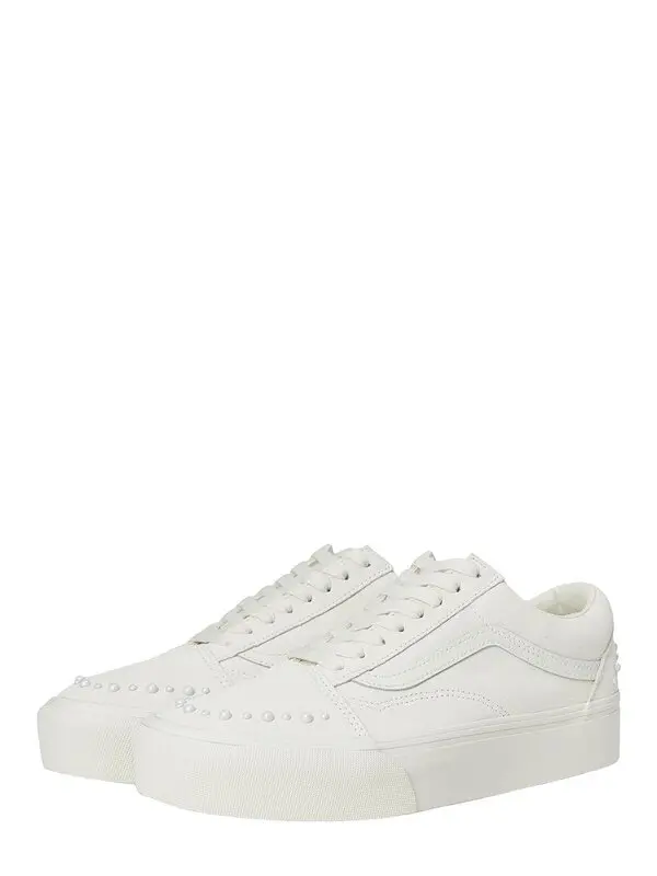 VANS Old Skool Platform Skate Shoes - White