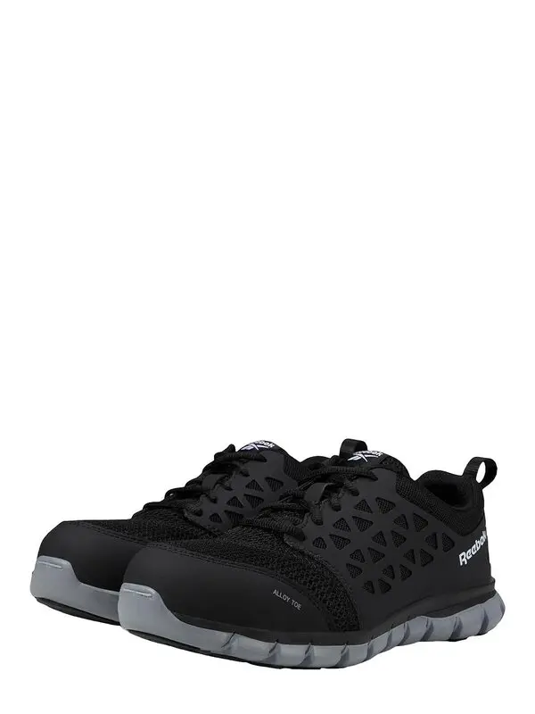 REEBOK Sublite Cushion Alloy Toe Eh Lace-up Work Sneakers - Black