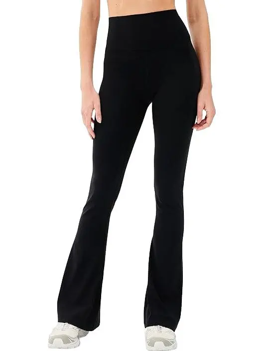 Splits59 Raquel High-waist Airweight Flare Casual Pants - Black