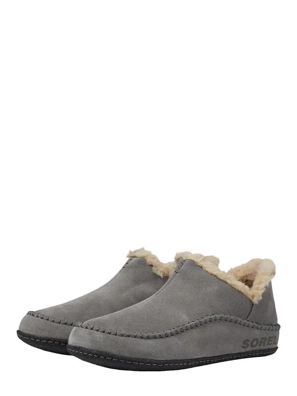 Sorel Suede Wool Lined Slippers - Gray