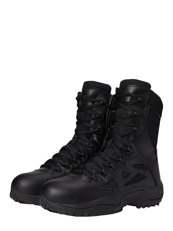 REEBOK Rapid Response Rb 8 Ct Lace Up Composite Toe Boots - Black