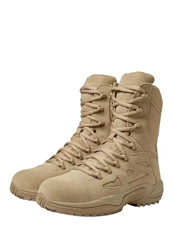 REEBOK Rapid Response Rb 8 Ct Lace Up Composite Toe Boots - Tan