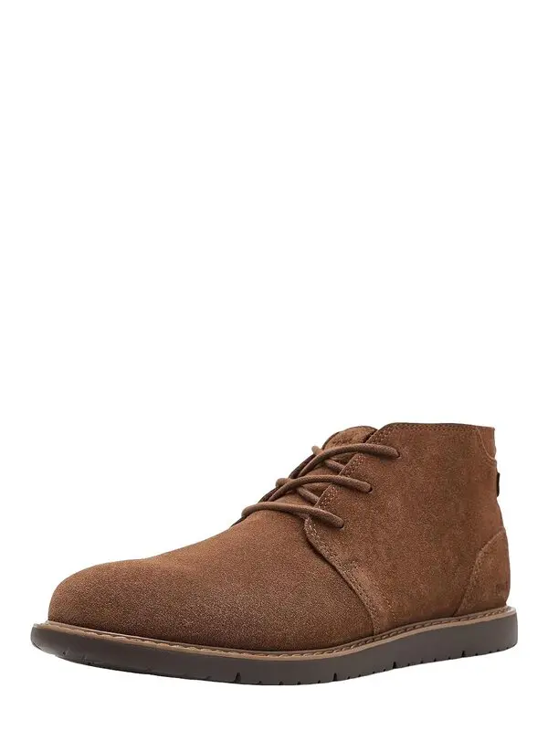 Toms Navi Water Resistant Leather Lace-up Boots - Walnut