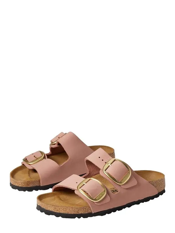 BIRKENSTOCK Arizona Big Buckle Nubuck Leather Sandal - Pink