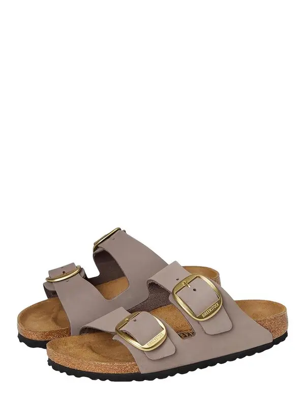 BIRKENSTOCK Arizona Big Buckle Nubuck Leather Sandal - Red