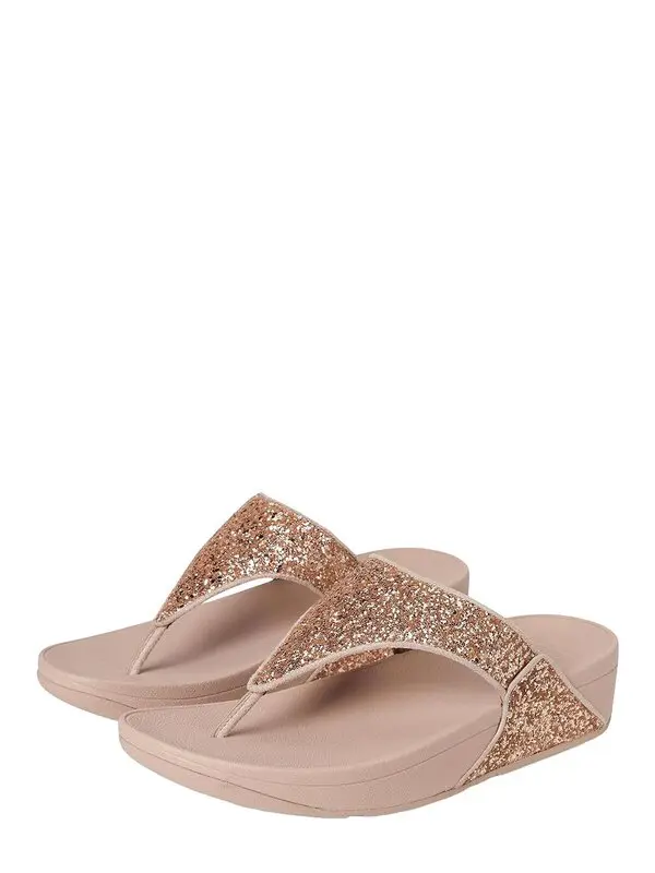 Fitflop Lulu Glitter Toe-thong Sandals - Gold