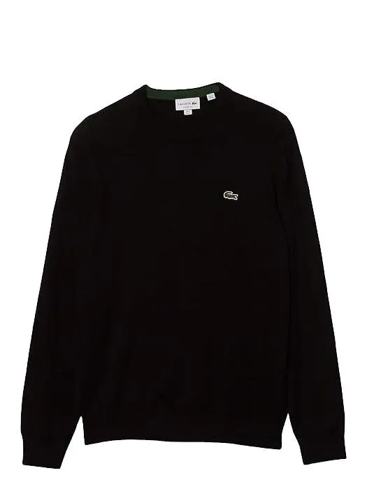 Lacoste Long Sleeve Crew Neck Sweater - Black
